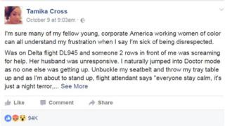 Black US doctor's anger at Delta Air Lines 'snub' - BBC News