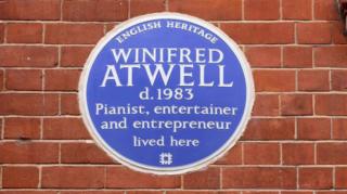 Piano legend Winifred Atwell honoured with blue plaque in Mayfair - BBC ...