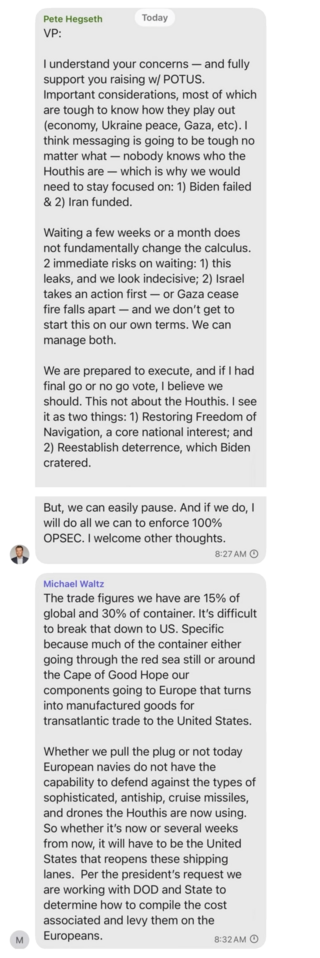 Read messages Trump officials exchanged on leaked Signal thread - BBC News