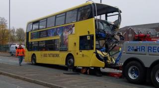 Double-decker Bee bus crash prompts network safety review - BBC News