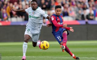 Barcelona 4-0 Getafe: Defending champions move up to second with ...