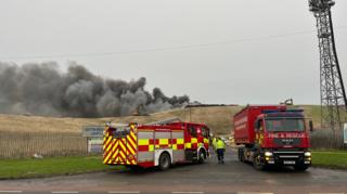 Hartlepool landfill site fire prompts warning to close windows - BBC News