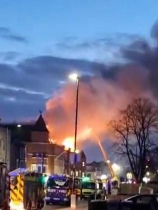 Forest Gate: Police station fire under control but roof 'completely ...