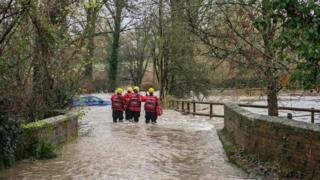 Numerous flood-water rescues spark warning across Dorset - BBC News
