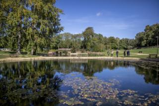 Great Linford Manor Park returned to glory in £2m project - BBC News