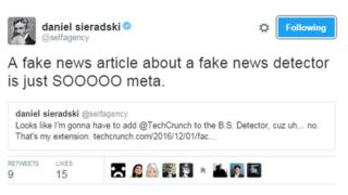 Fake news detector plug-in developed - BBC News