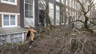 Storm Eunice carves deadly trail across Europe - BBC News