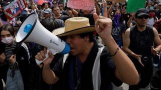 'Gringos out!': Mexicans protest tourists and gentrification - BBC News