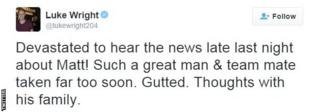 Sussex bowler Matthew Hobden dies at the age of 22 - BBC Sport