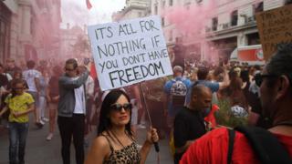 London protests: Thousands march through capital in day of protest ...