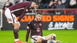 Hearts: Scottish Premiership leaders lose Stuart Findlay & Ageu - BBC Sport