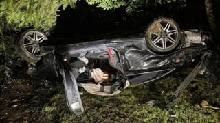 Nottinghamshire: Driver 'lucky' to walk away from Selston car crash ...