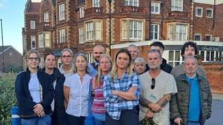 MP backs ex-staff at Felixstowe hotel in 'owed' wages fight - BBC News