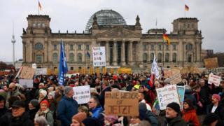 Germany: 160,000 people protest against far-right party in Berlin - BBC ...