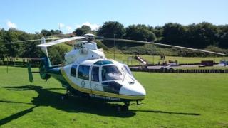Boy airlifted to hospital after Workington bike accident - BBC News