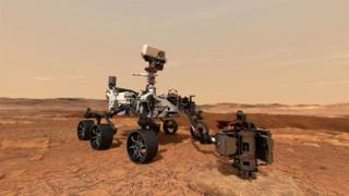 Perseverance rover: Nasa spots black-and-white striped 'zebra' rock on ...