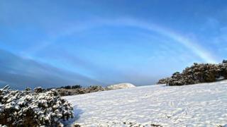 'I'm really chuffed to have seen a snowbow' - BBC News