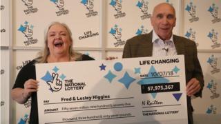 Ripped-up lottery ticket wins £58m jackpot - BBC News
