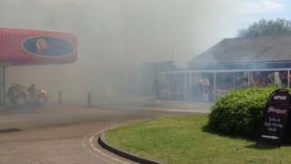 Hemsby chip shop fire rages on seafront - BBC News
