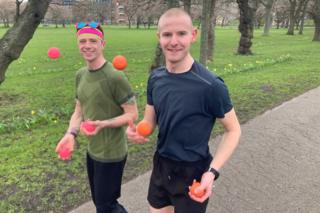 I was getting bored of running - then I found joggling - BBC News