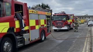 Braintree: Fire crews tackle factory furnace explosion - BBC News