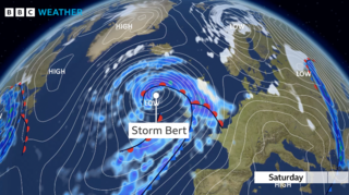 Storm Bert to hit UK at weekend with weather warnings issued - BBC Weather