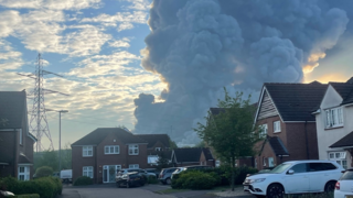 Cannock warehouse blaze not out yet - fire service - BBC News