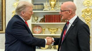 The blossoming relationship between Donald Trump and John Swinney - BBC ...
