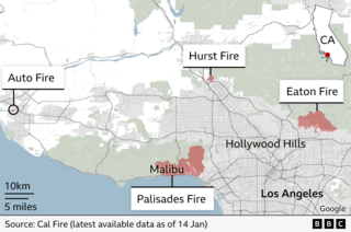 LA fires in maps: Where are they and how bad is the damage? - BBC News