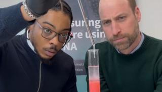 Prince William helps Big Manny with strawberry science experiment - BBC ...