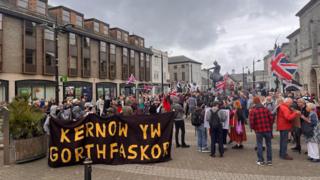 Hundreds attend national protests in Plymouth, Exeter and Truro - BBC News