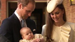 Prince Louis seen on Pontypool-made balance bike - BBC News