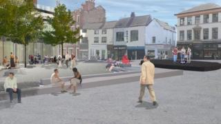 Nottingham's Trinity Square re-opens after £700,000 revamp - BBC News