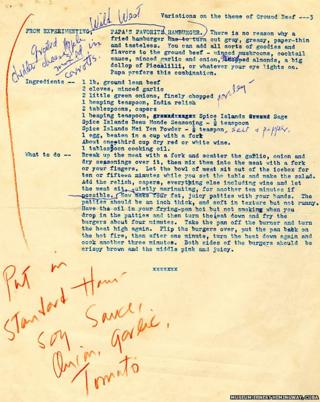 Hemingway's favourite burger recipe - BBC News