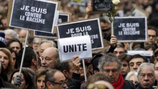 France attacks: Huge marches for victims - BBC News