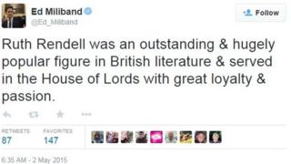 Author Ruth Rendell dies aged 85 - BBC News