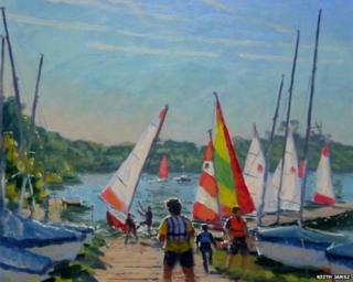 Painter Keith Jansz marks 20 years of paralysis with exhibition - BBC News