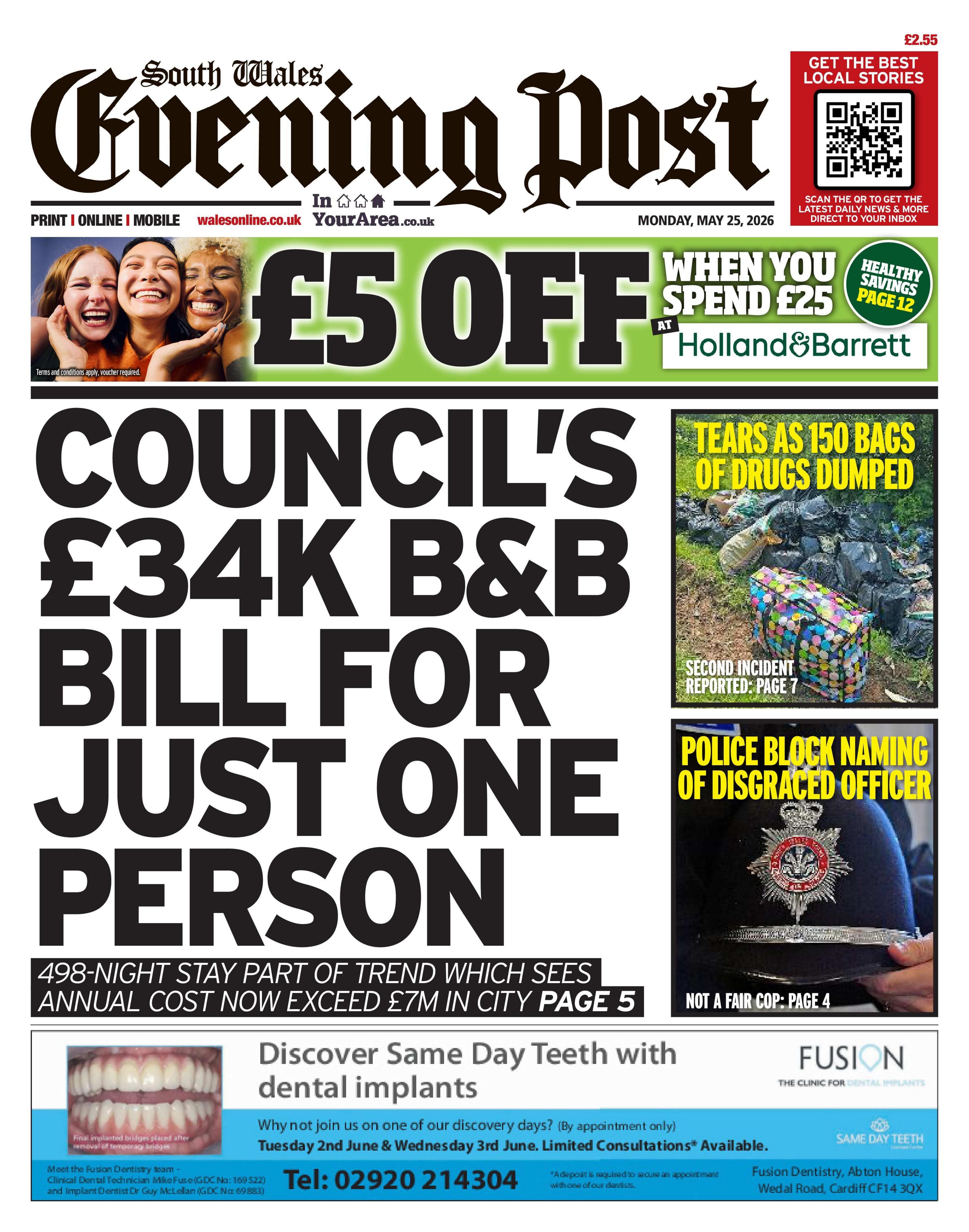 Wales' papers: Council's £34k B&B bill and rally tragedy - BBC News