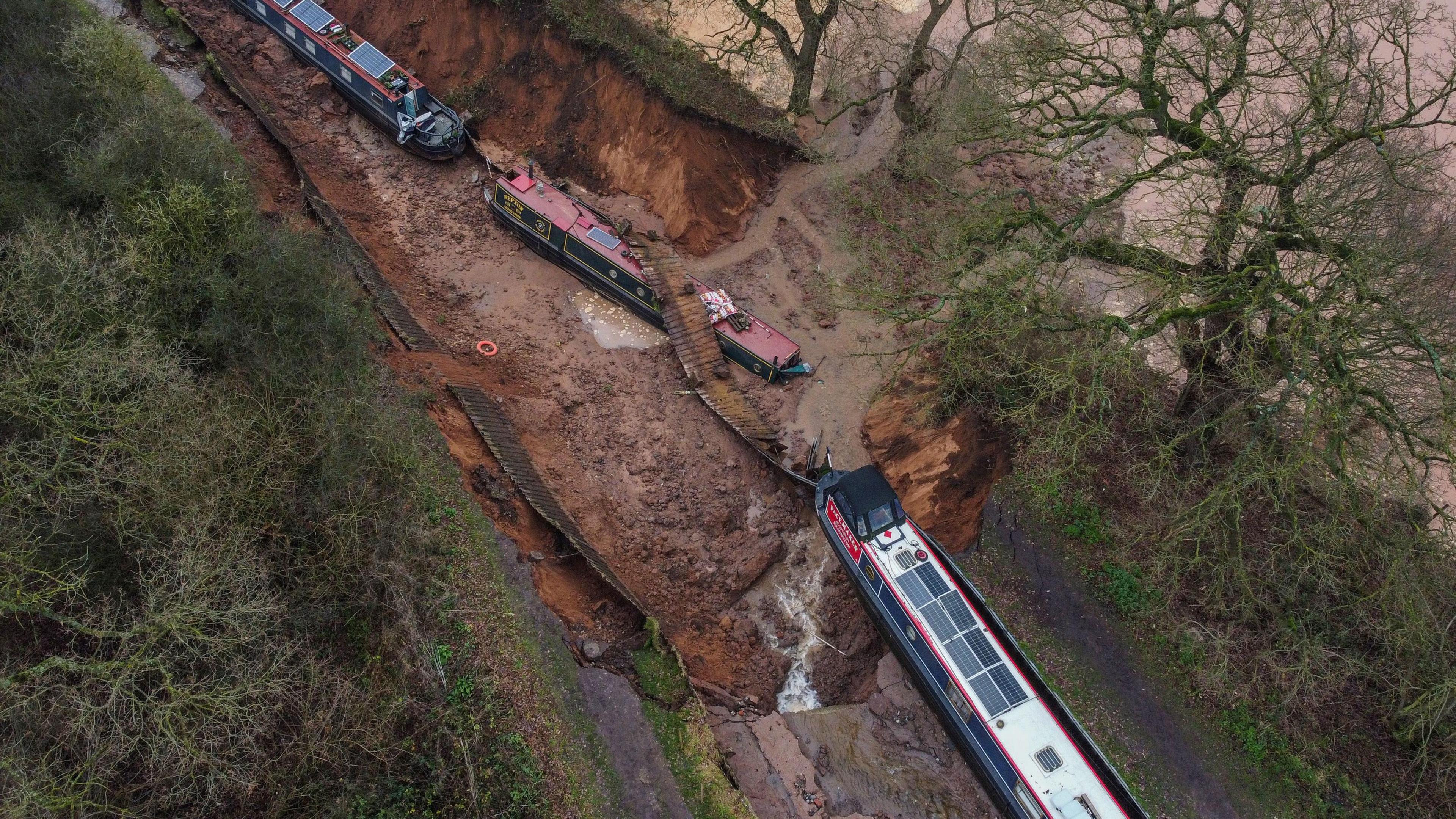 What happens next to the boats at the bottom of the Llangollen Canal ...