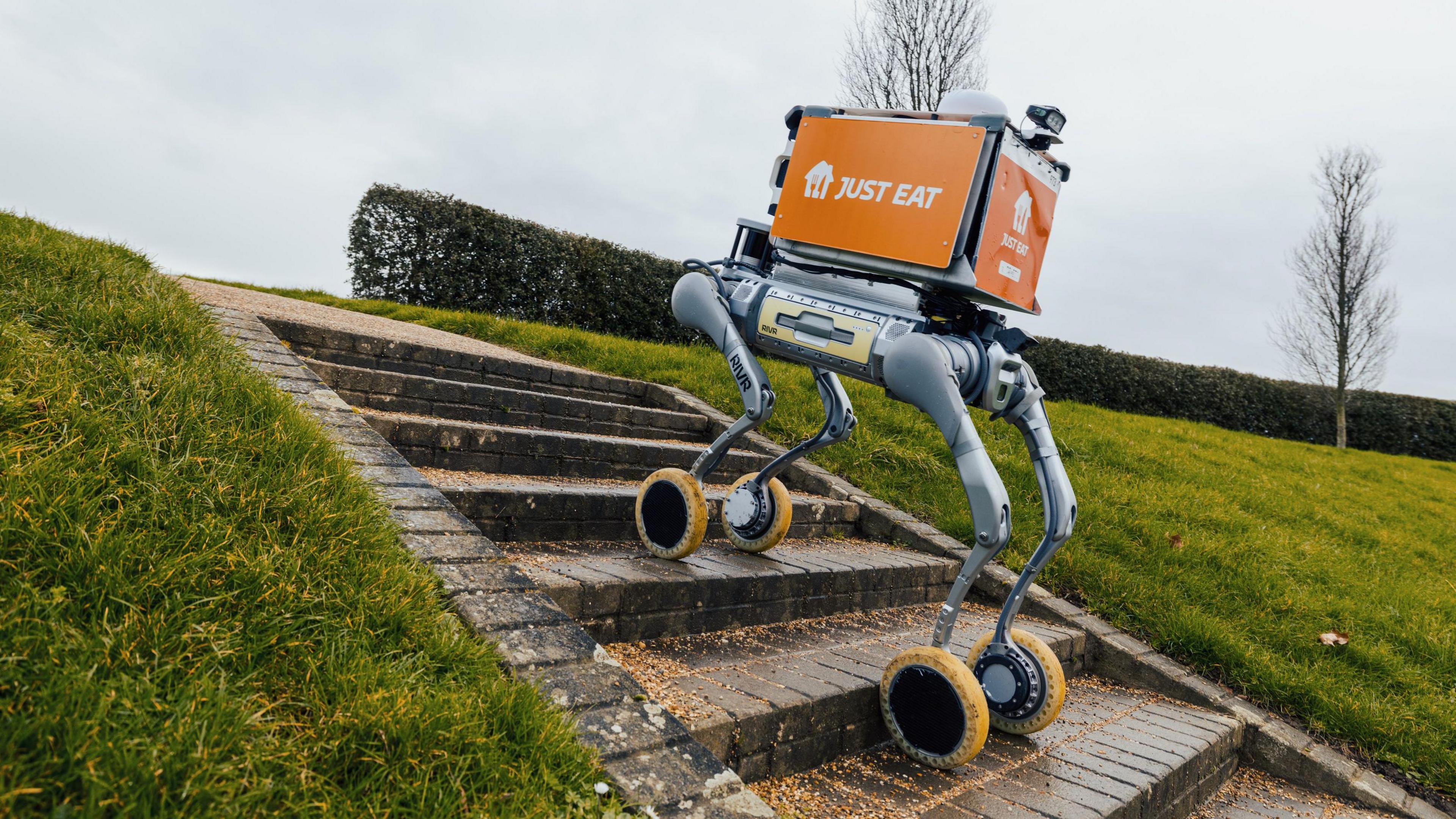 Just Eat step-friendly robots tested in Milton Keynes and Bristol - BBC ...