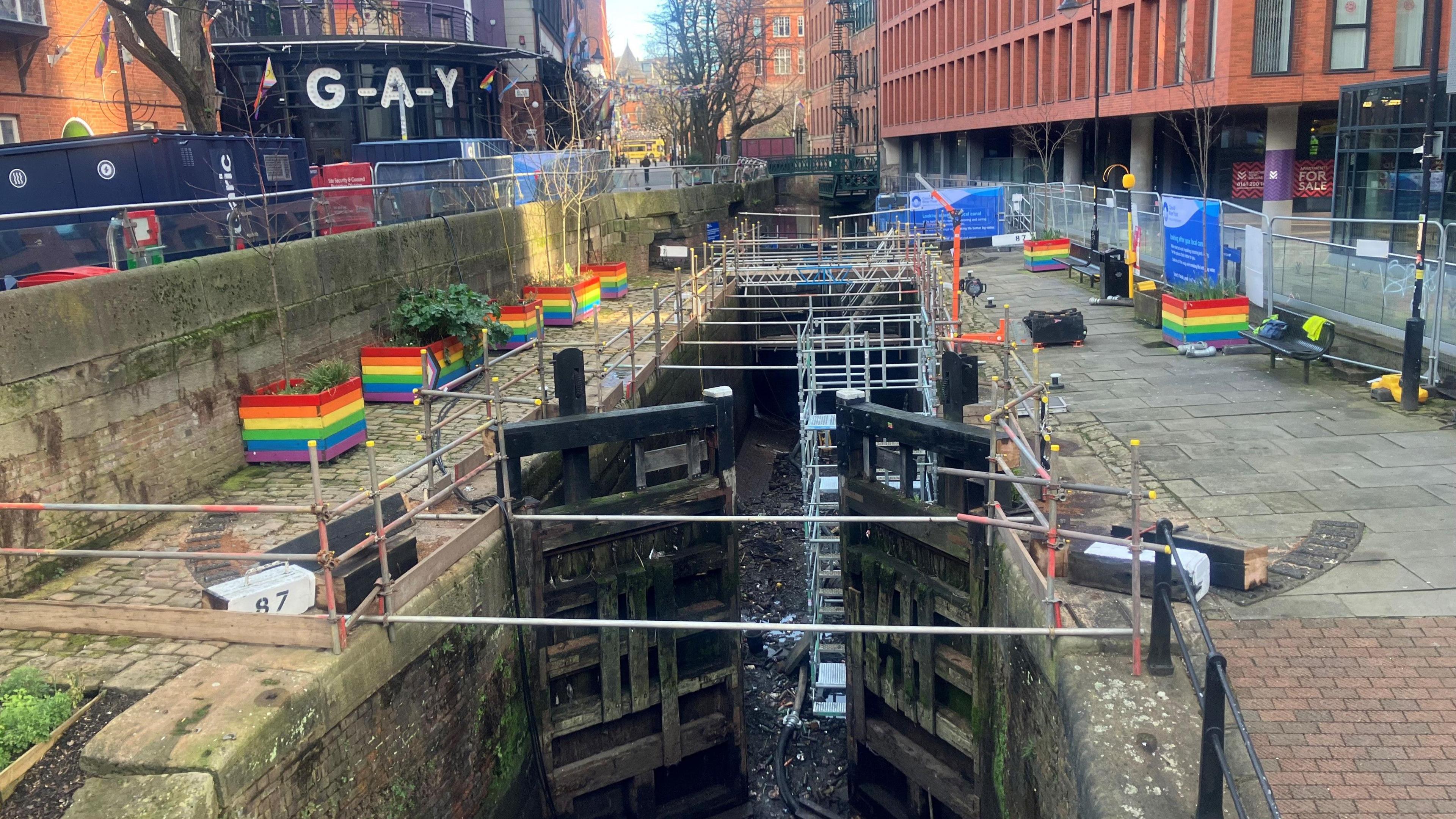 Manchester's gay village canal network gets new set of lock gates - BBC ...