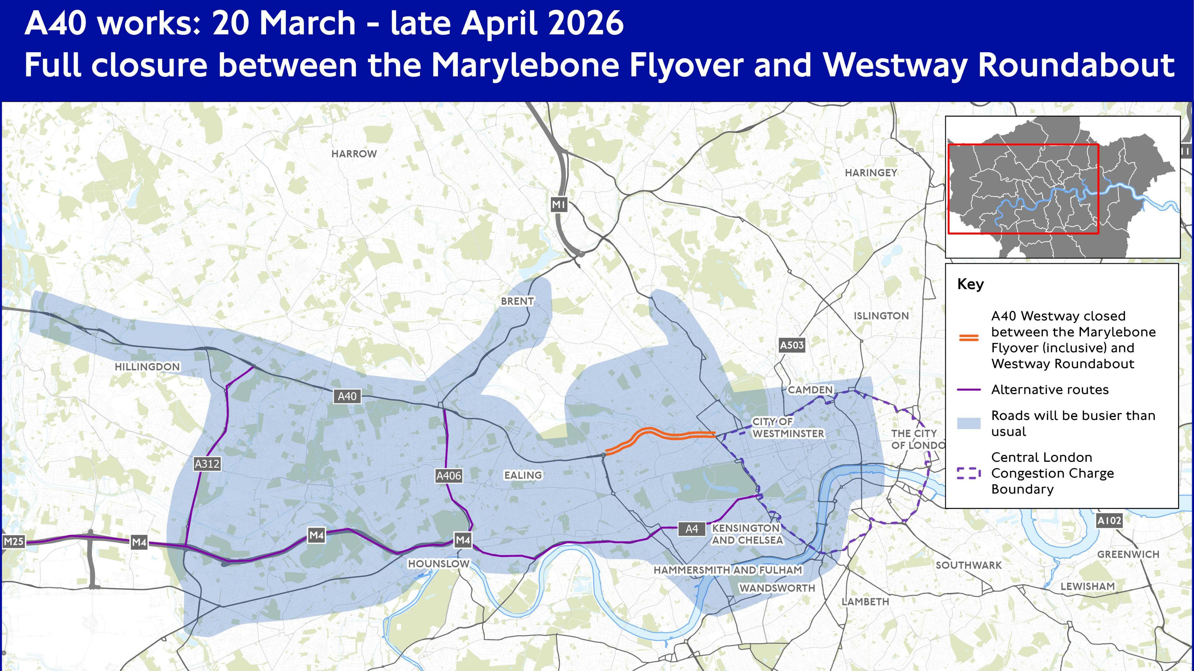 A40 closure in west London: What you need to know - BBC News