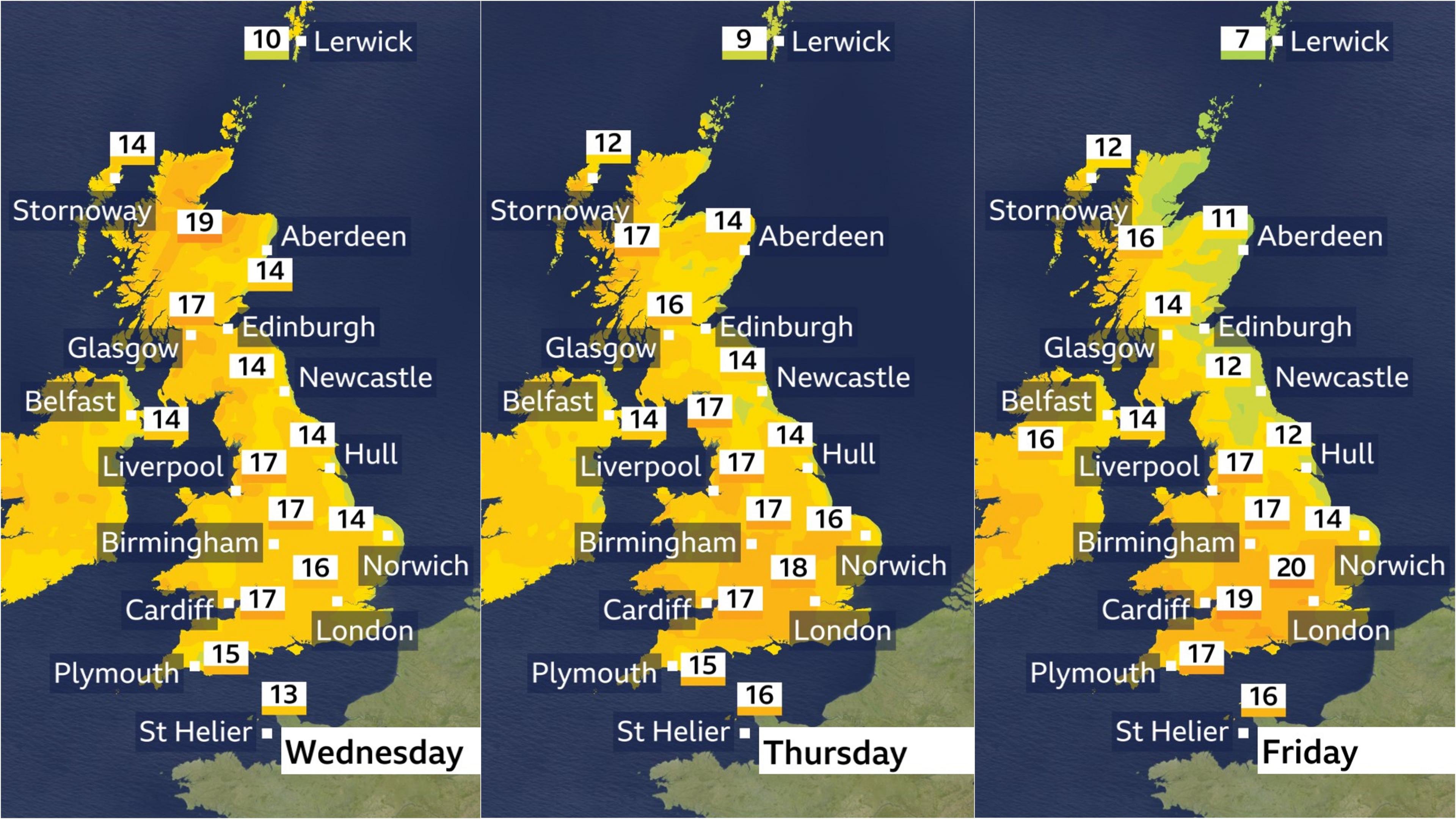 Spring warmth to return as temperatures could hit 22C this week - BBC ...