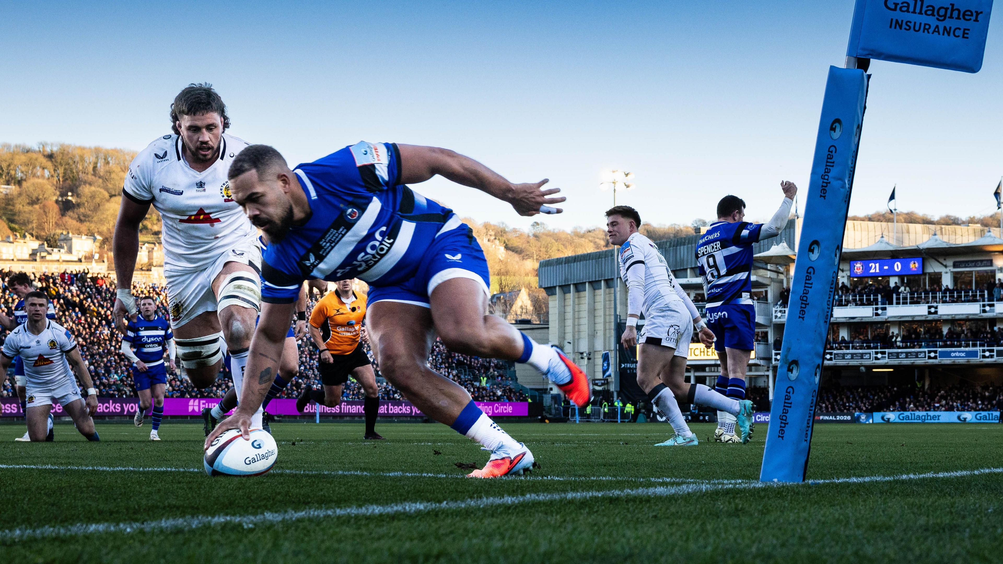 The Prem: Bath 33-26 Exeter Chiefs: Green scores last-minute try as ...