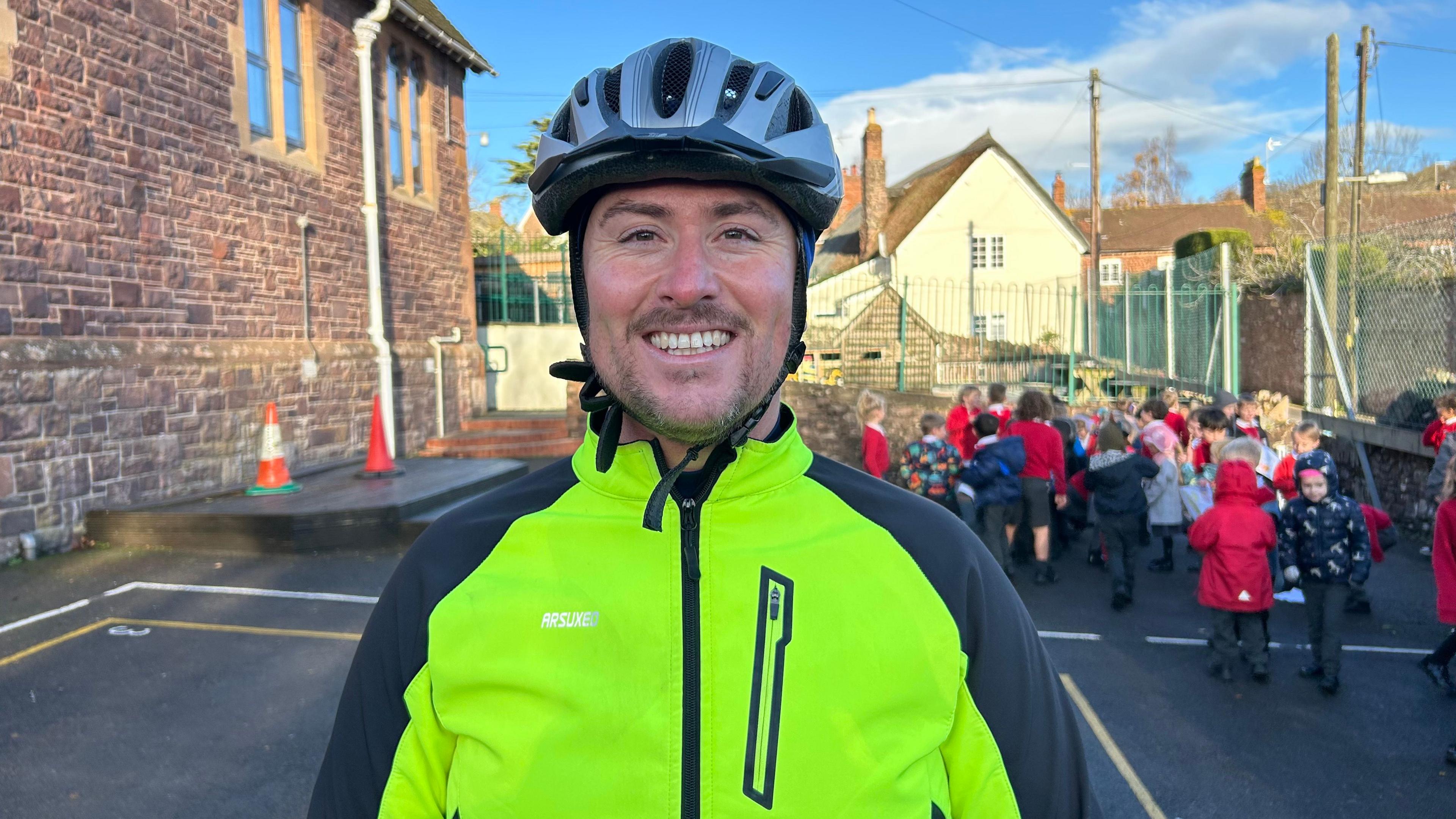 Teachers cycle to support community after Somerset bus crash - BBC News