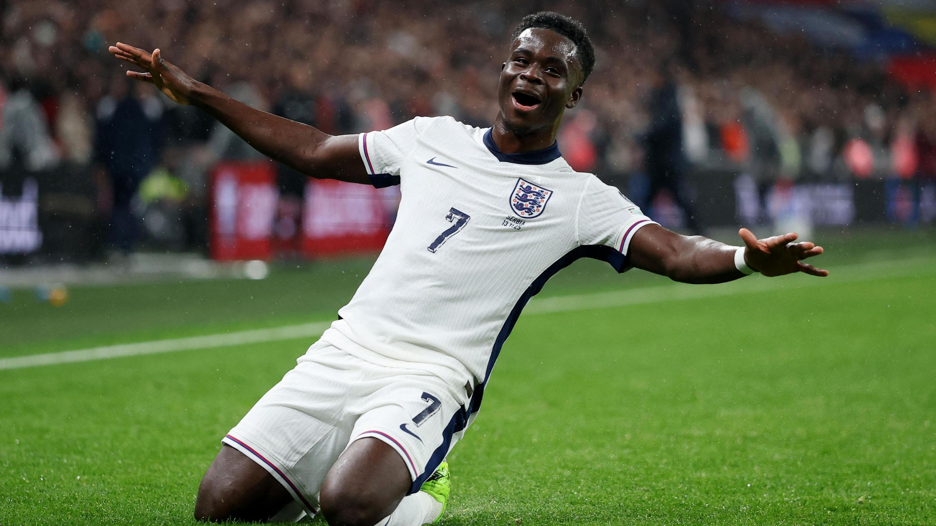 England 2-0 Serbia: Bukayo Saka and Eberchi Eze score for Three Lions ...