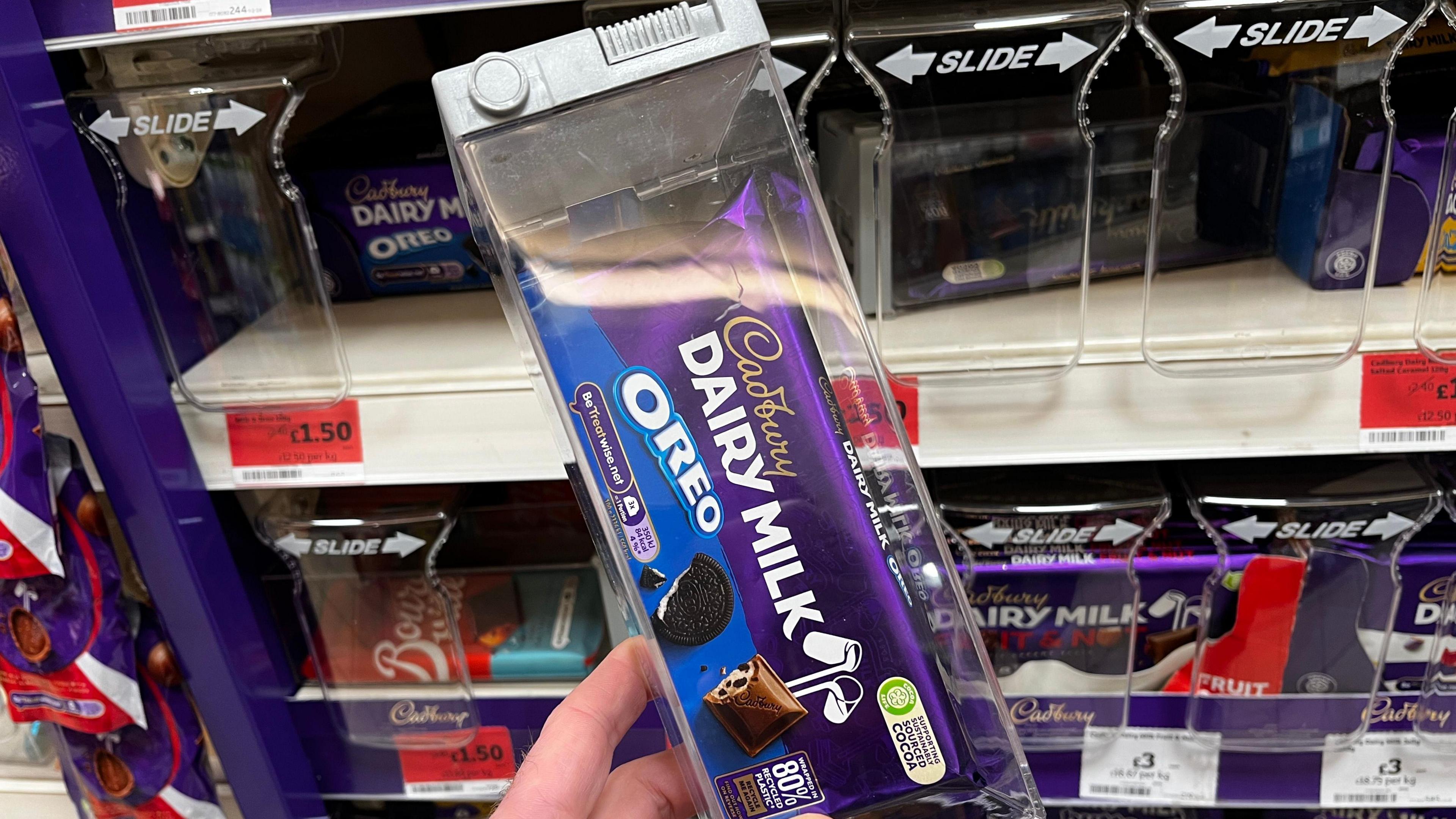 Chocolate kept in anti-theft boxes as shops warn it's being stolen to ...