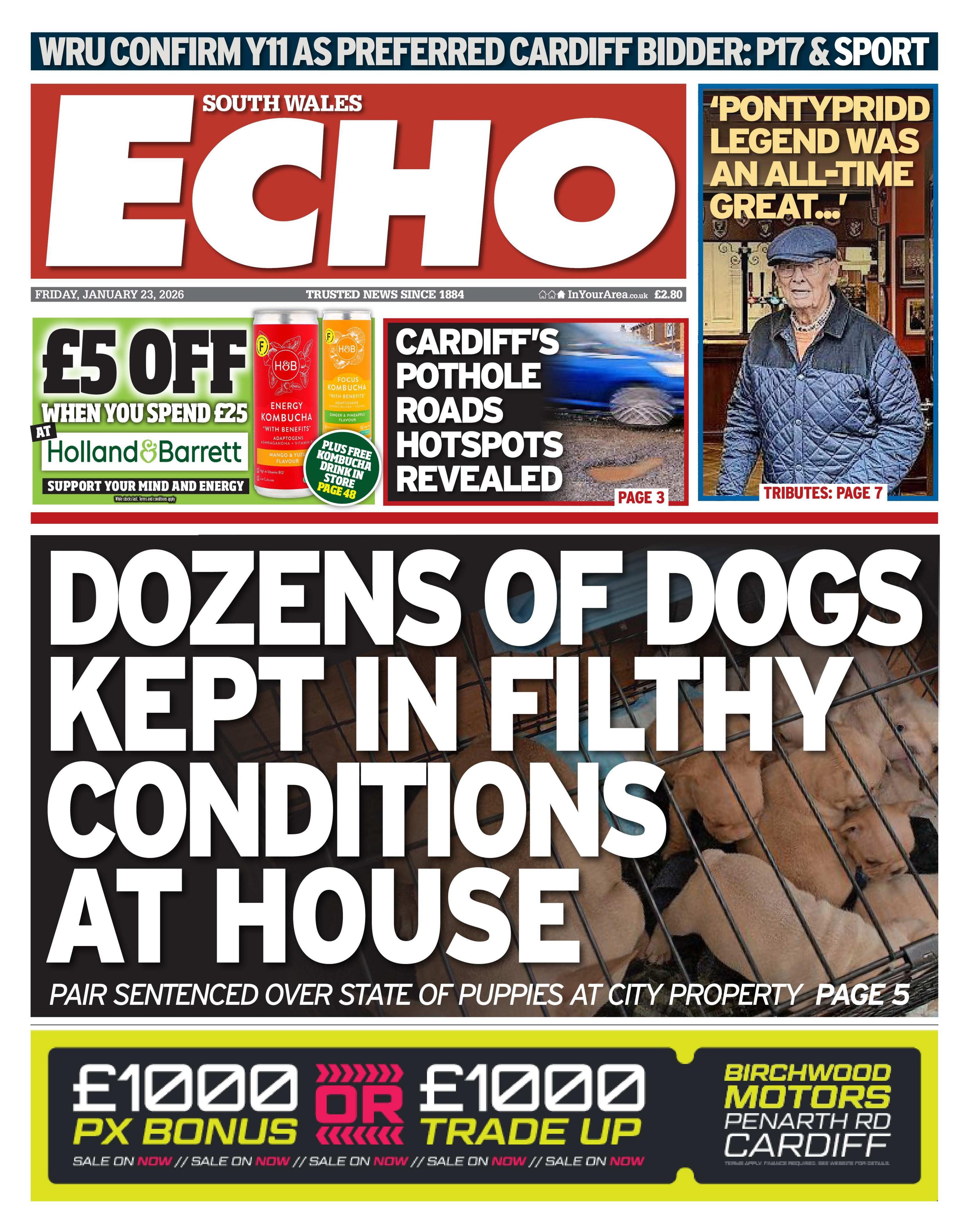 Wales' papers: Man brandishes sword in street and dogs kept in filthy ...