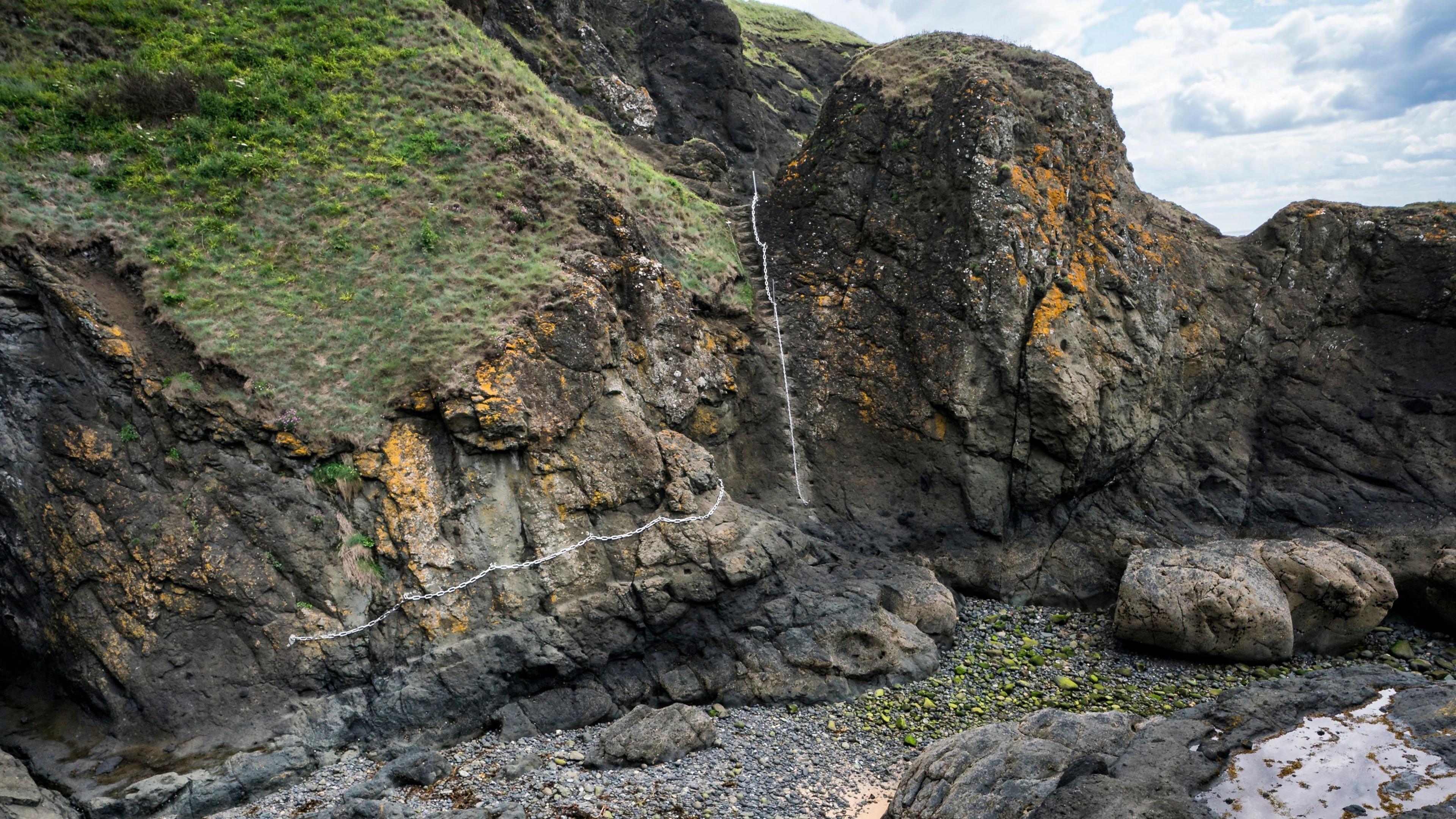 Walker taken to hospital after falling from sea cliff chain route - BBC ...