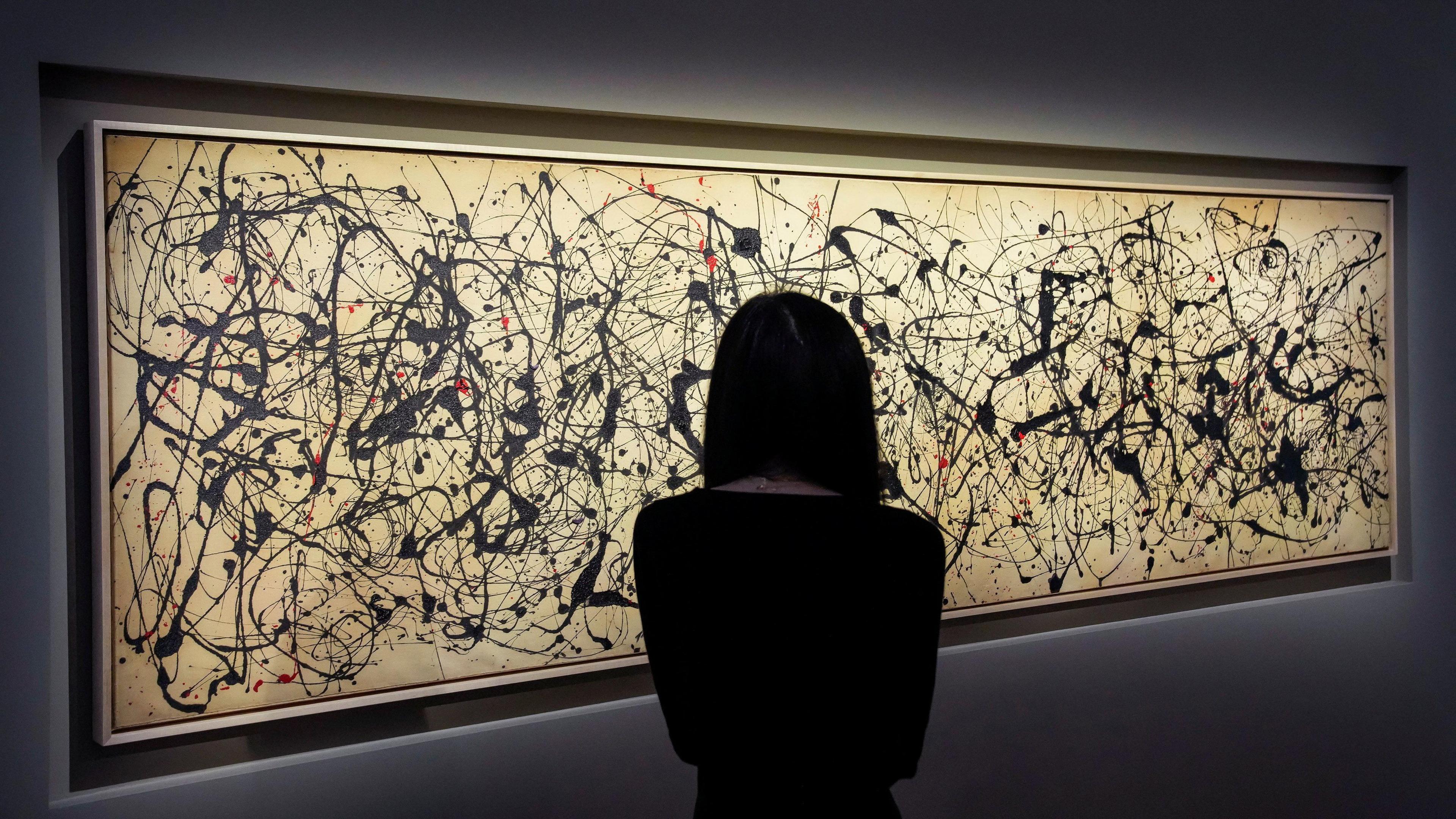 Jackson Pollock painting sells for record $181m at US auction - BBC News